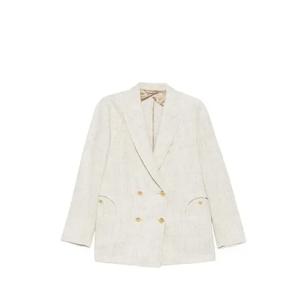 BLAZÉ MILANO Neutrals Jackets Tweed Jackets