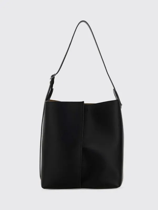 Loewe Cylindrical Calfskin Leather Shoulder Bag With Embossed Logo - Black