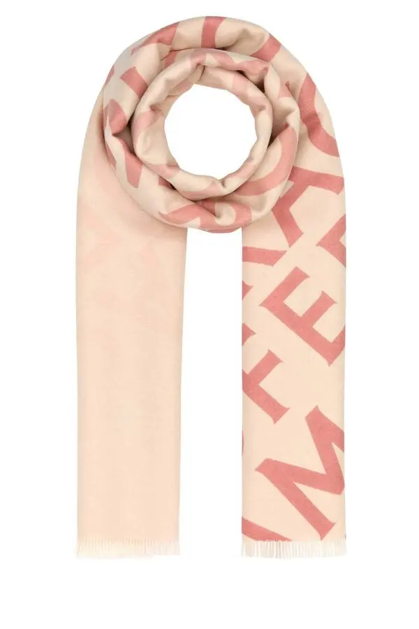 FERRAGAMO Embroidered Wool Blend Reversible Scarf - Multicolor