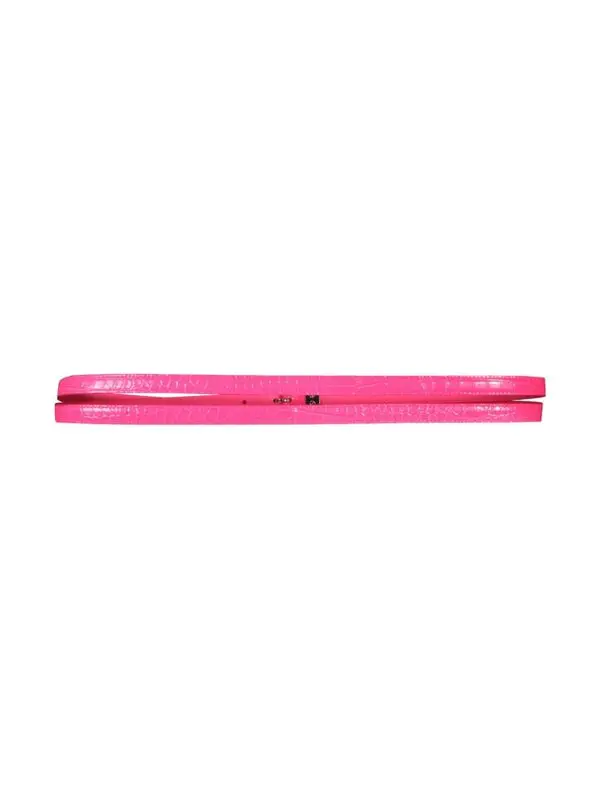 Alexander McQueen Croc Effect Belt - Pink