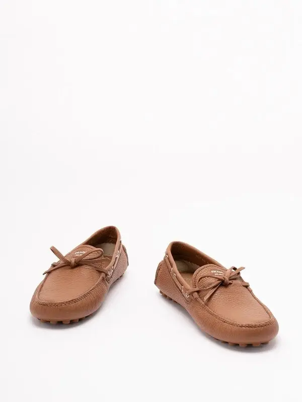 Prada Leather `driver` Loafers - Multicolor