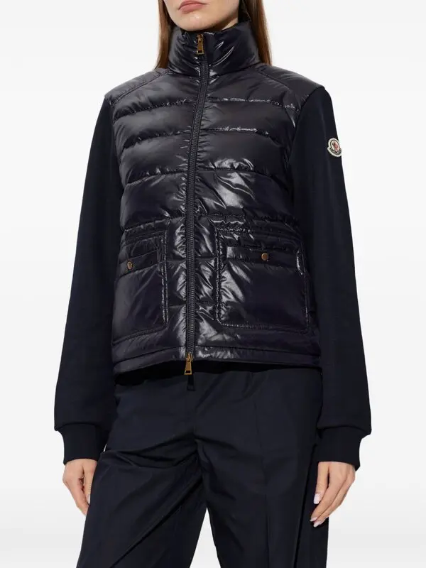 Moncler Wool And Nylon Padded Cardigan