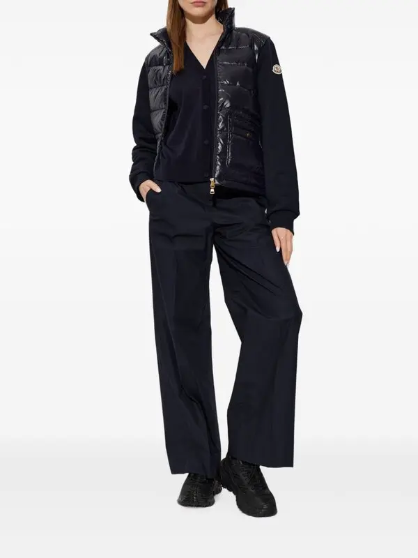 Moncler Wool And Nylon Padded Cardigan