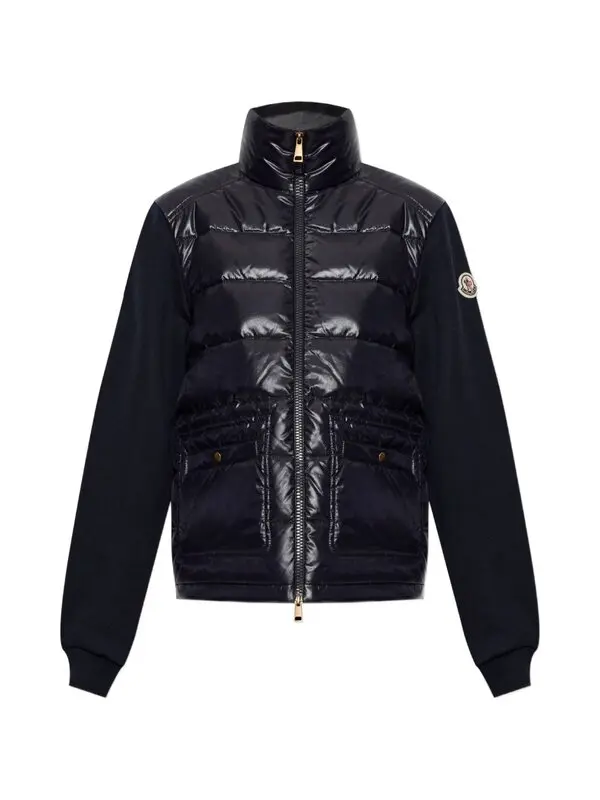 Moncler Wool And Nylon Padded Cardigan - Multicolor
