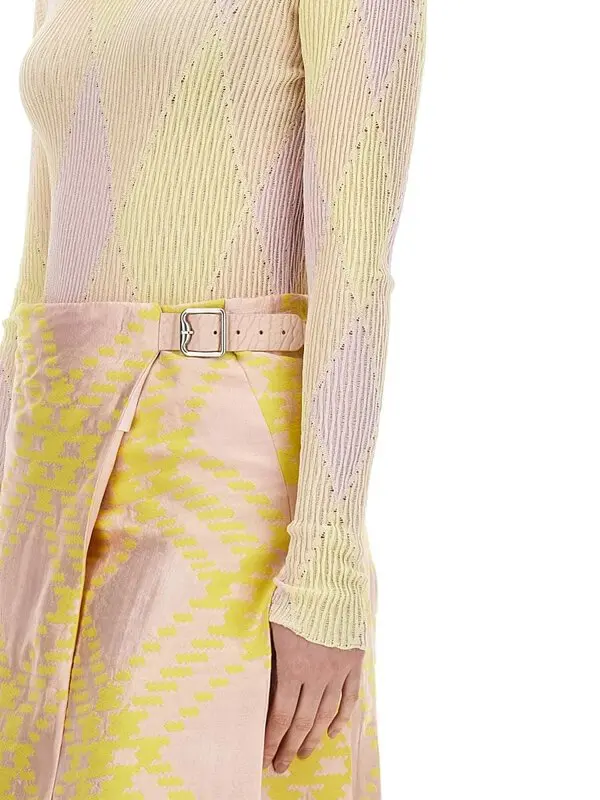Burberry Shirt With Check Pattern - Multicolor