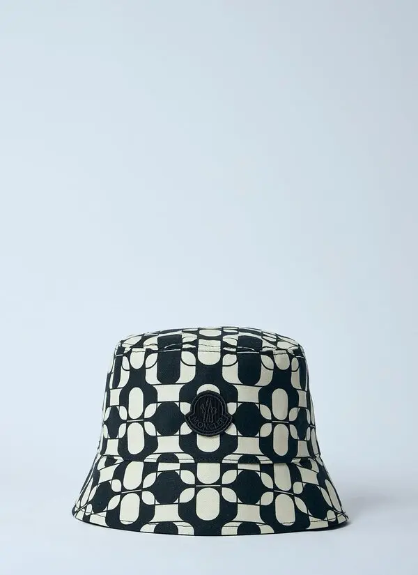 Moncler Printed Bucket Hat - Black