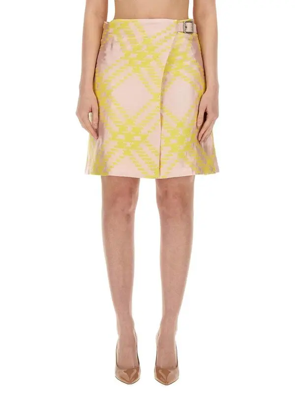 Burberry Check Pattern Skirt - Multicolor
