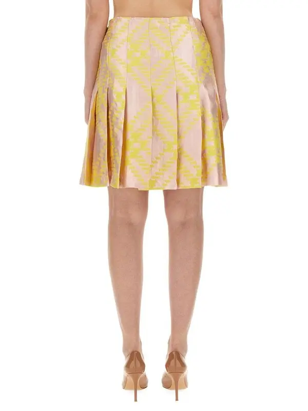 Burberry Check Pattern Skirt - Multicolor