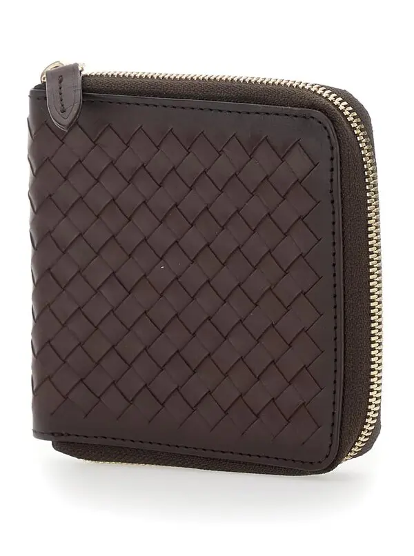 Dragon Diffusion Wallet With Woven Design In Leather For