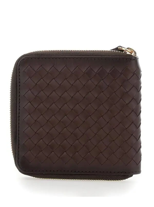 Dragon Diffusion Wallet With Woven Design In Leather For