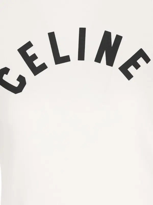 Celine Logo Cotton T-shirt