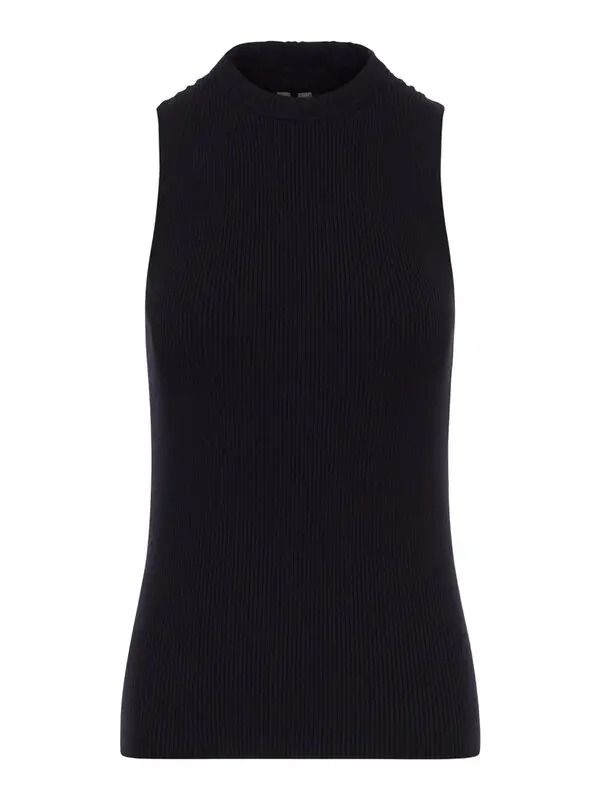 Rick Owens Ribbed Sleeveless Top - Black