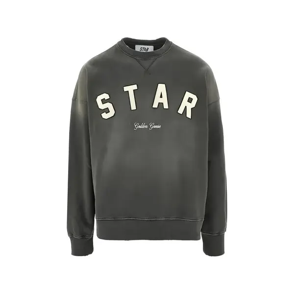 GOLDEN GOOSE Logo Print Cotton Sweatshirt - Green
