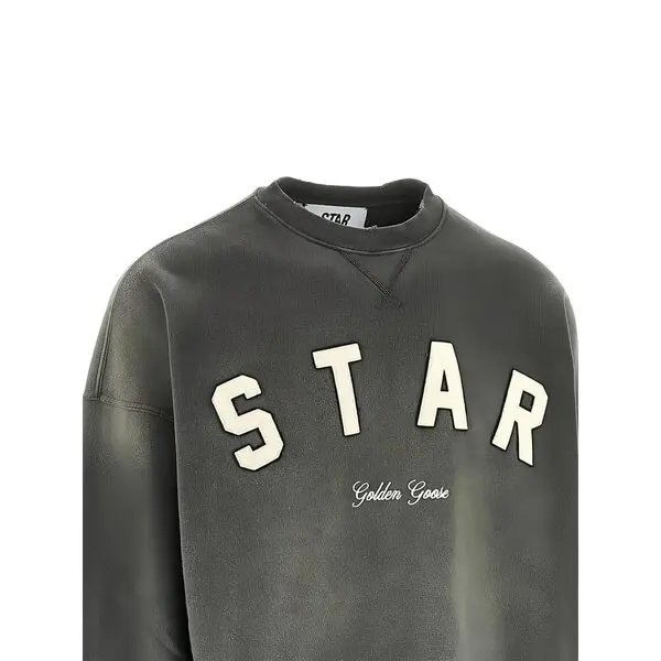 GOLDEN GOOSE Logo Print Cotton Sweatshirt - Green