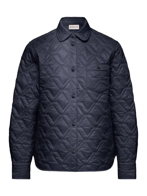 Moncler Diamond Quilted Padded Shirt Jacket - Multicolor