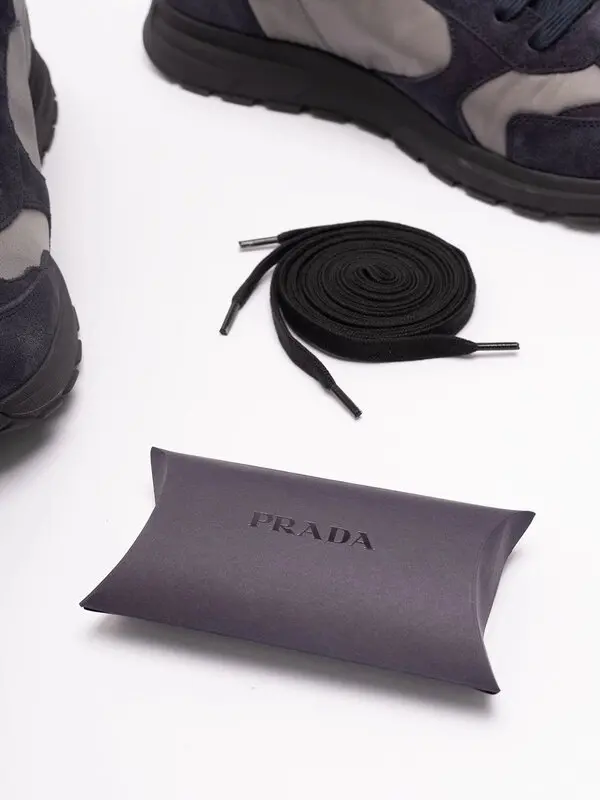 Prada Suede And Re-nylon Sneakers