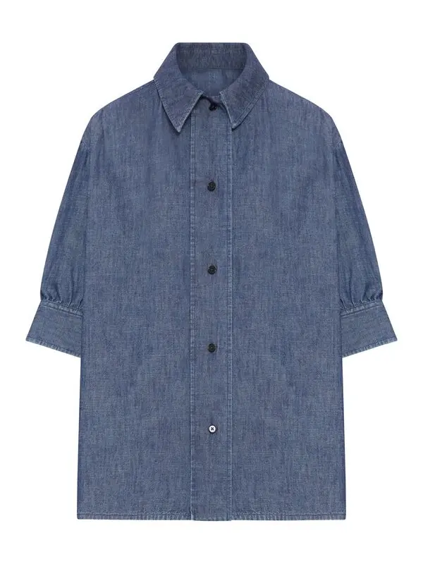 JIL SANDER Short-sleeved Denim Shirt - Blue