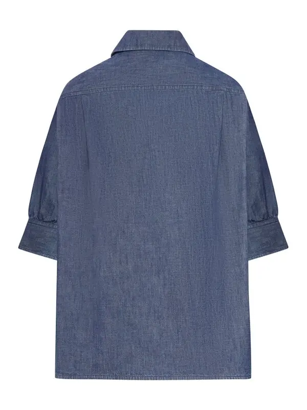 JIL SANDER Short-sleeved Denim Shirt