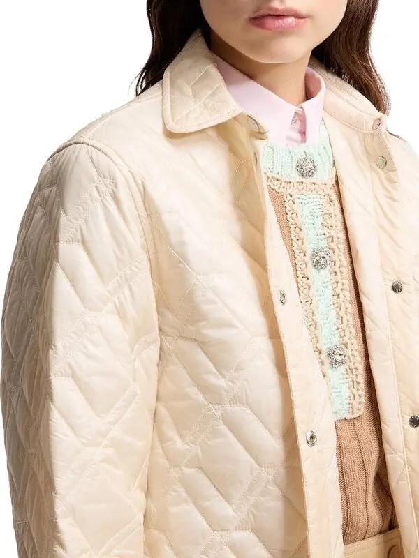 Moncler Diamond Quilted Padded Shirt Jacket