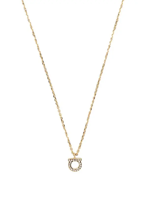 FERRAGAMO Gancini Crystal Necklace