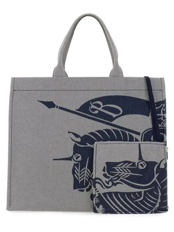 Burberry Canvas Tote Bag - Gray