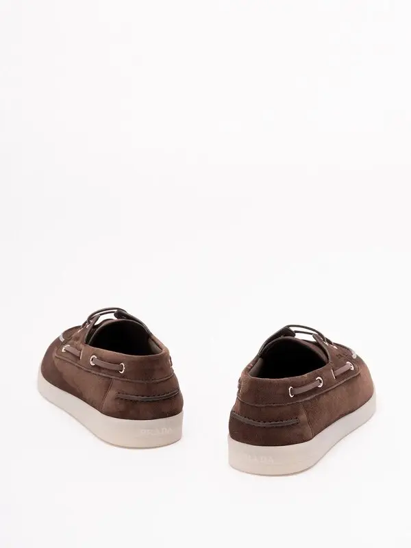 Prada Suede Boat Shoes