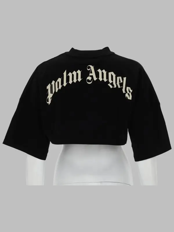 Palm Angels Cropped T-shirt With Logo