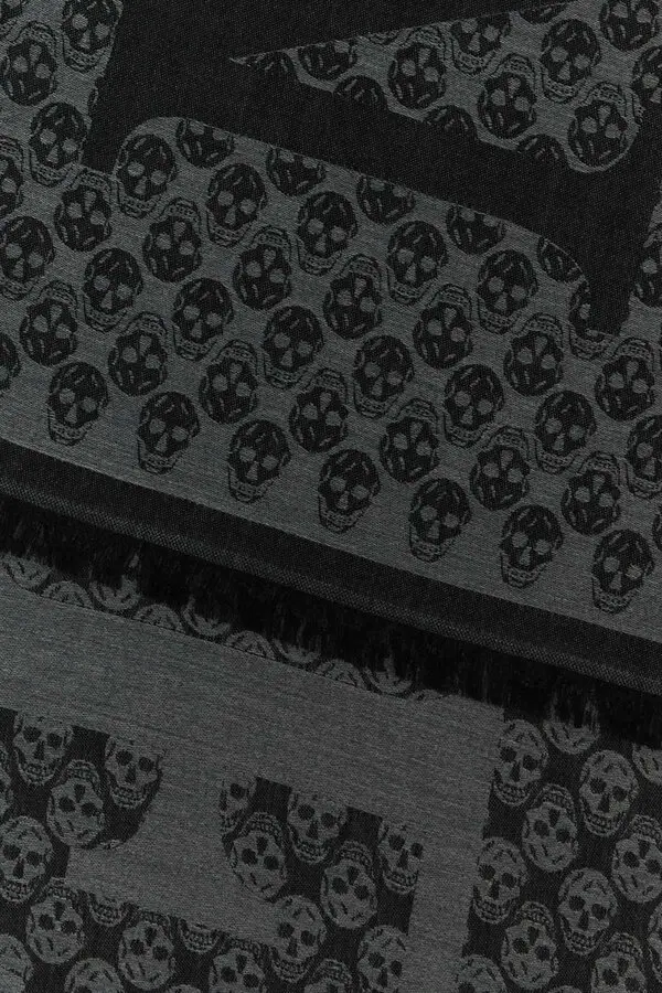 Alexander McQueen Embroidered Wool Foulard