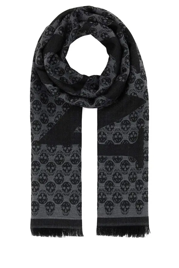 Alexander McQueen Embroidered Wool Foulard - Multicolor