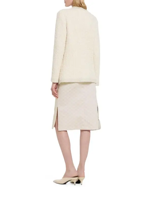 Gucci Boucle Wool Cardigan - White