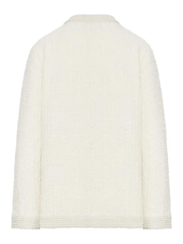 Gucci Boucle Wool Cardigan - White