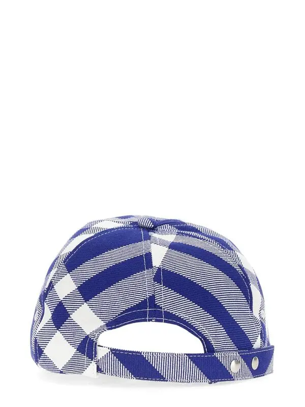 Burberry Baseball Cap With Tartan Pattern