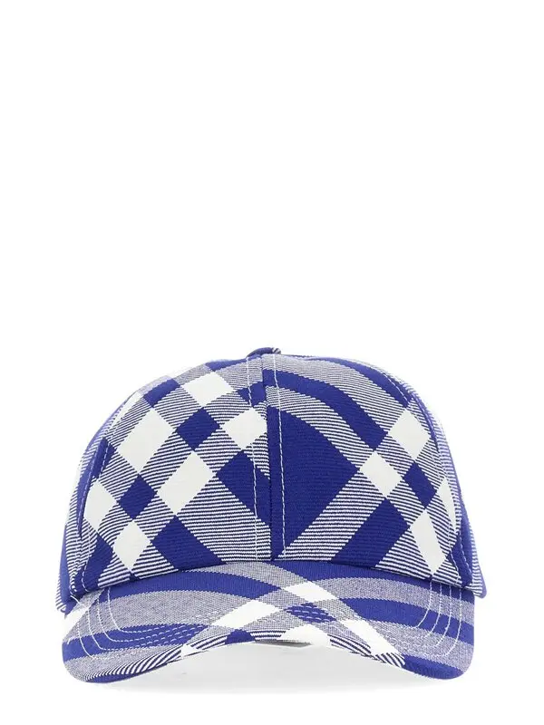 Burberry Tartan Pattern Baseball Cap - Purple