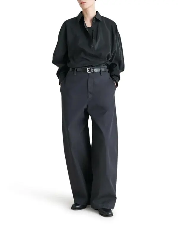 LEMAIRE Straight Collar Twisted Shirt - Black