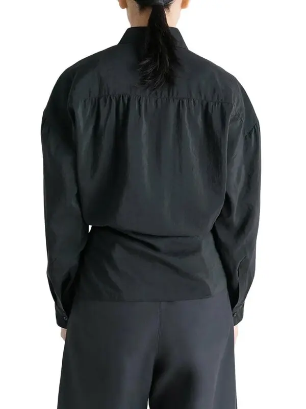 LEMAIRE Straight Collar Twisted Shirt - Black