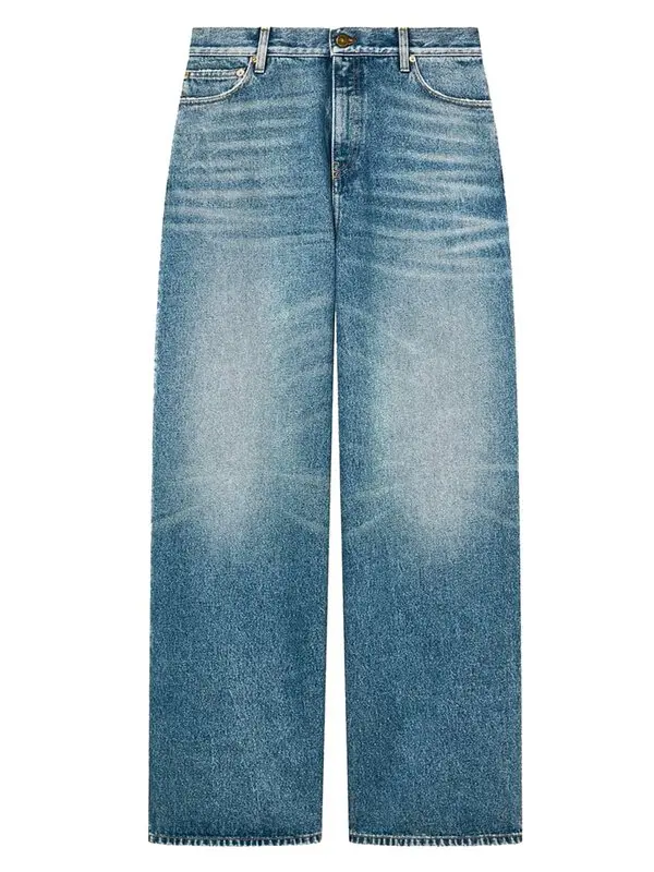 GOLDEN GOOSE Stone-washed Light Denim Boyfriend Jeans - Blue
