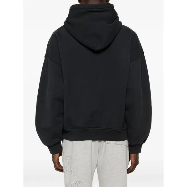 Rhude Eagle Motif Logo Print Hoodie - Black