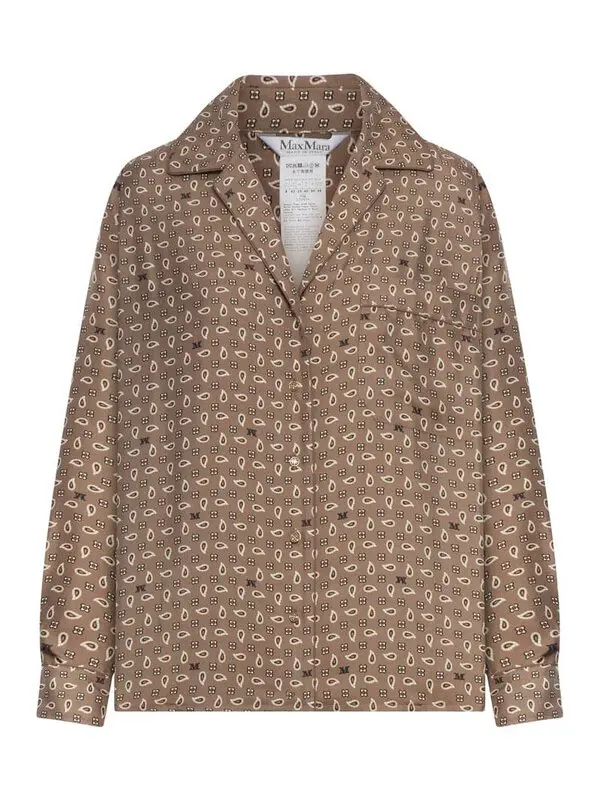 Max Mara Semi-fitted Printed Silk Shirt - Multicolor