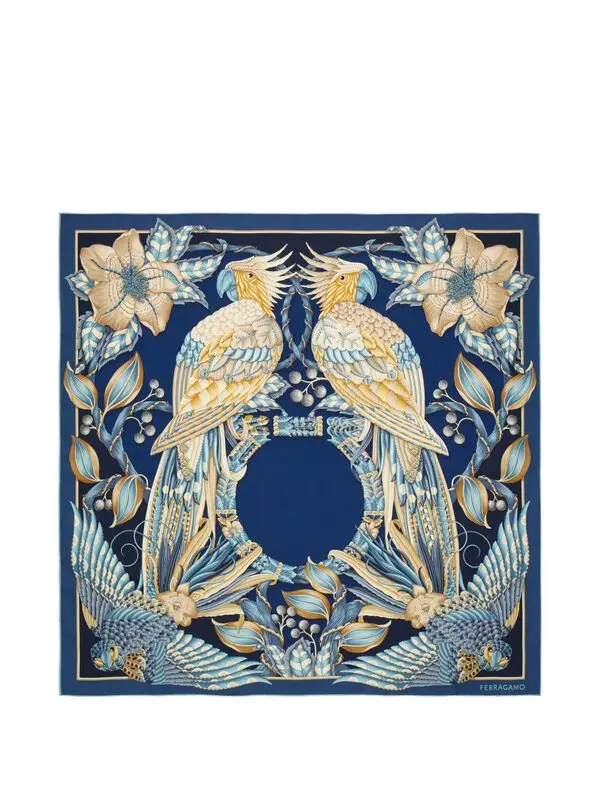 FERRAGAMO Printed Silk Foulard