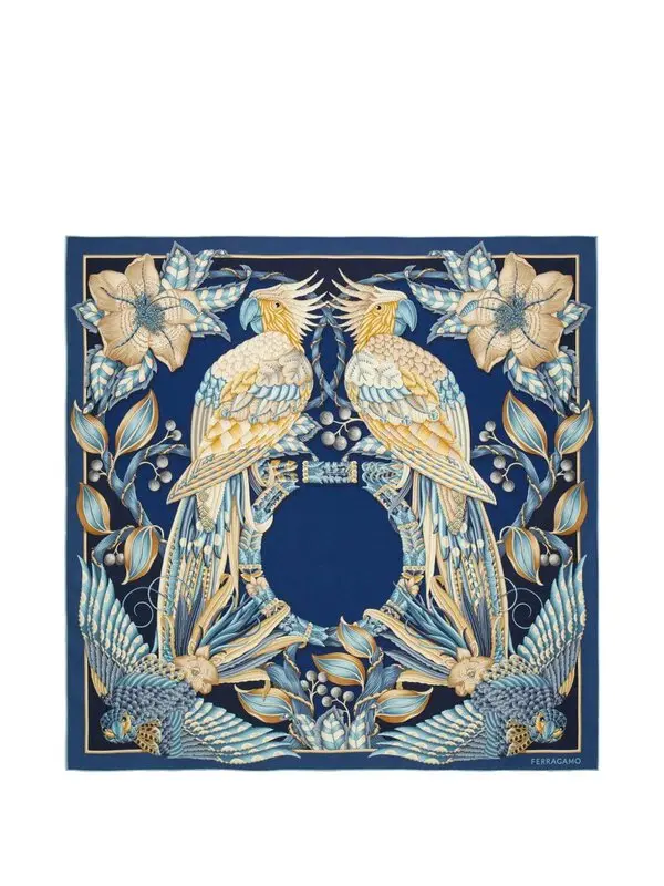 FERRAGAMO Printed Silk Foulard - Multicolor