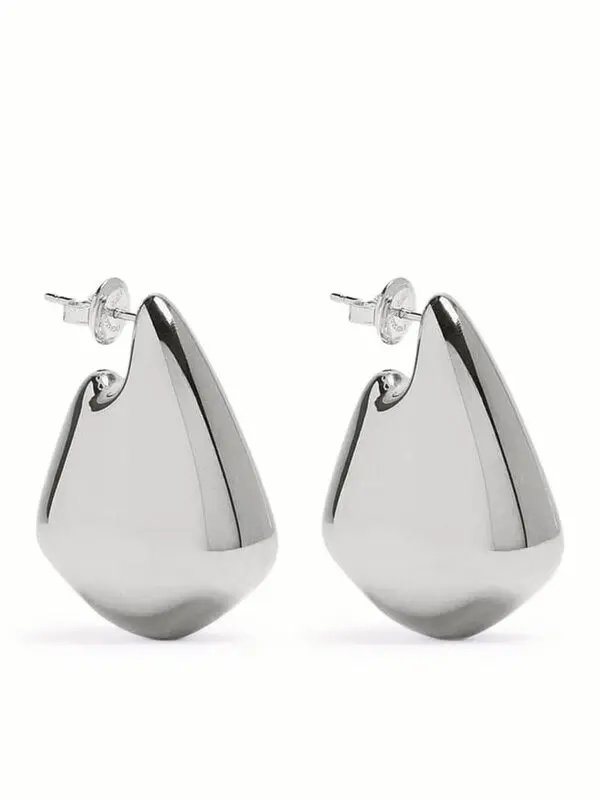 Bottega Veneta Small Flin Earrings - Silver