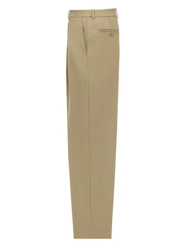 Saint Laurent Wool Gabardine High-waisted Carrot Trousers