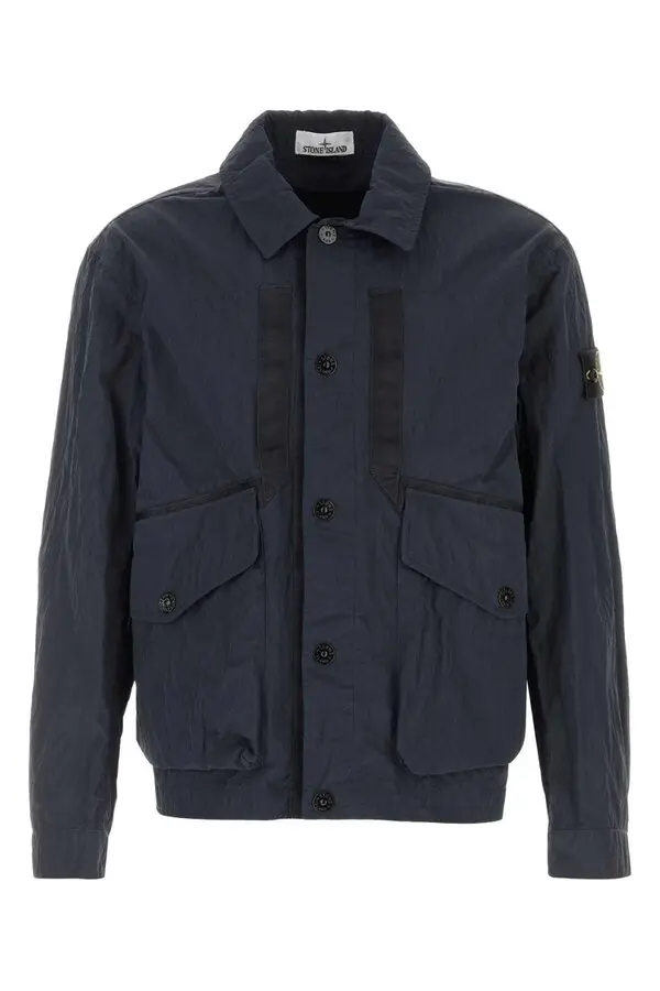 Stone Island Dark Nylon Windbreaker - Blue