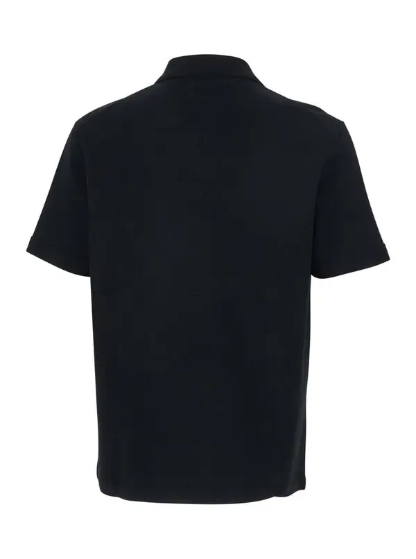 JIL SANDER Polo Shirt With Front Zip Closure And Classic Collar In Cotton For - Black