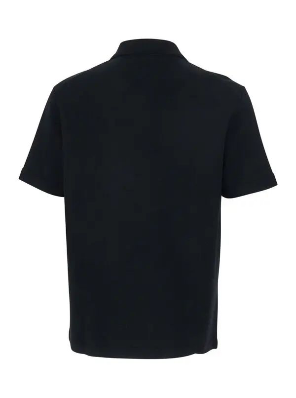 JIL SANDER Polo Shirt With Front Zip Closure And Classic Collar In Cotton For - Black
