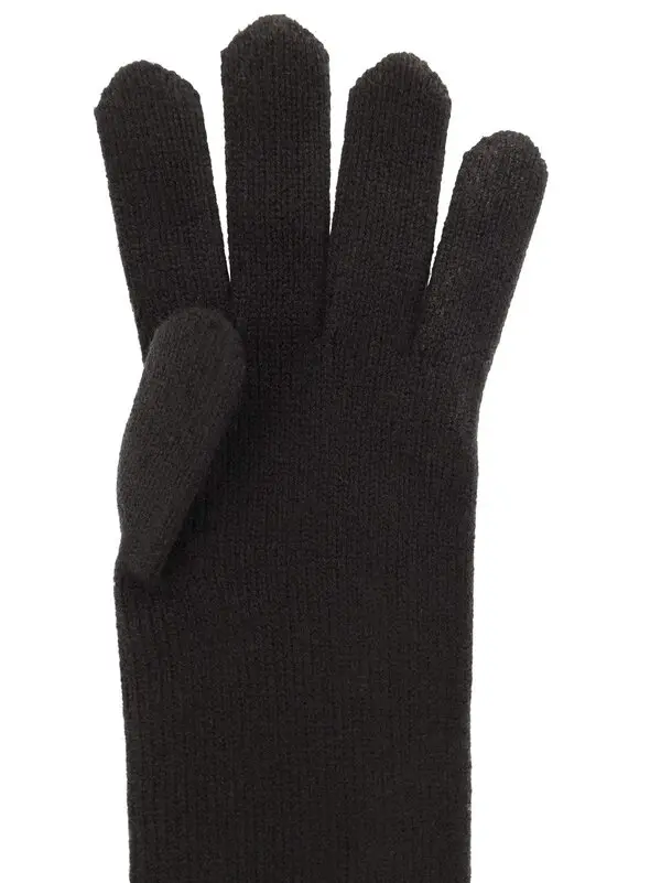 Max Mara Timor Cashmere Long Gloves - Black