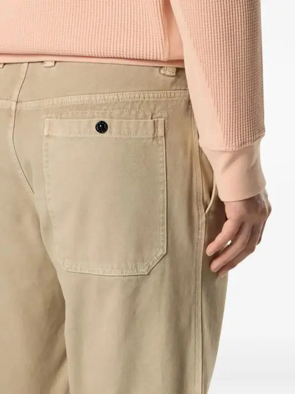Stone Island Organic Panama Cotton `old` Effect Pants