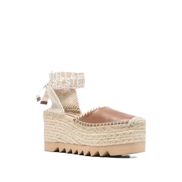 Stella McCartney Logo-print Braided Platform Espadrilles