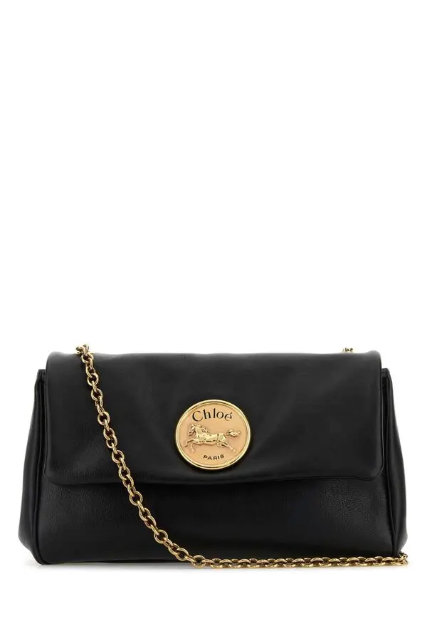 Chloé Leather Heritage Shoulder Bag - Black