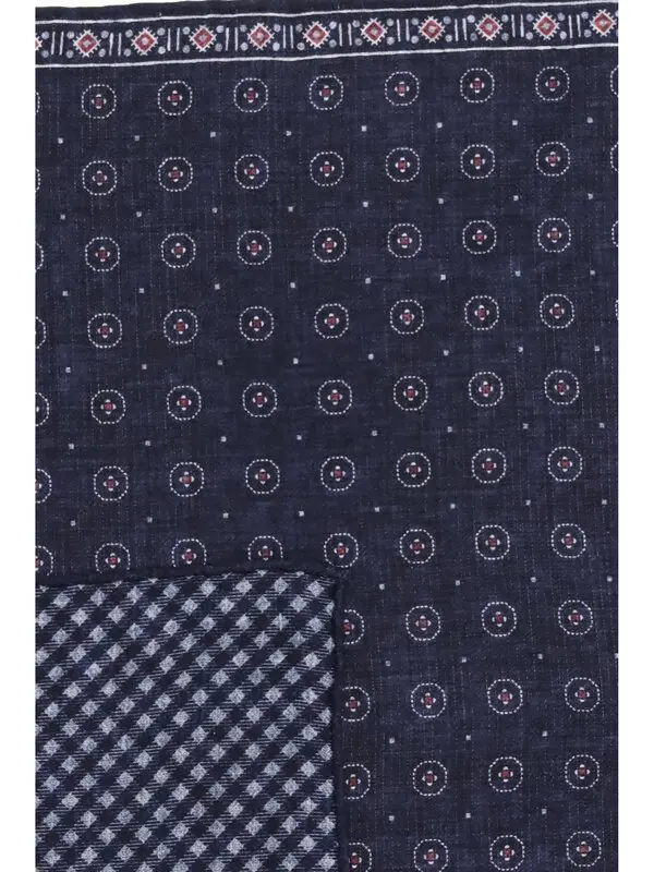 Brunello Cucinelli Ethnic-patterned Silk Pocket Square